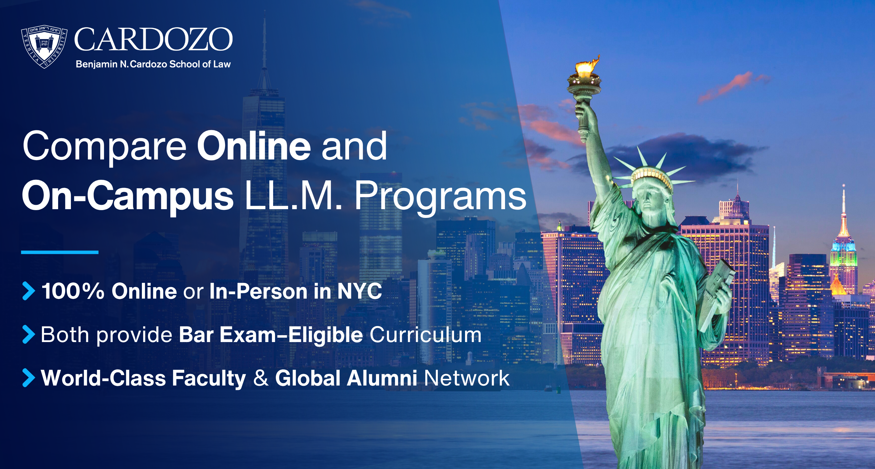 Cardozo Law LL.M. Online or LL.M. On Campus in NYC